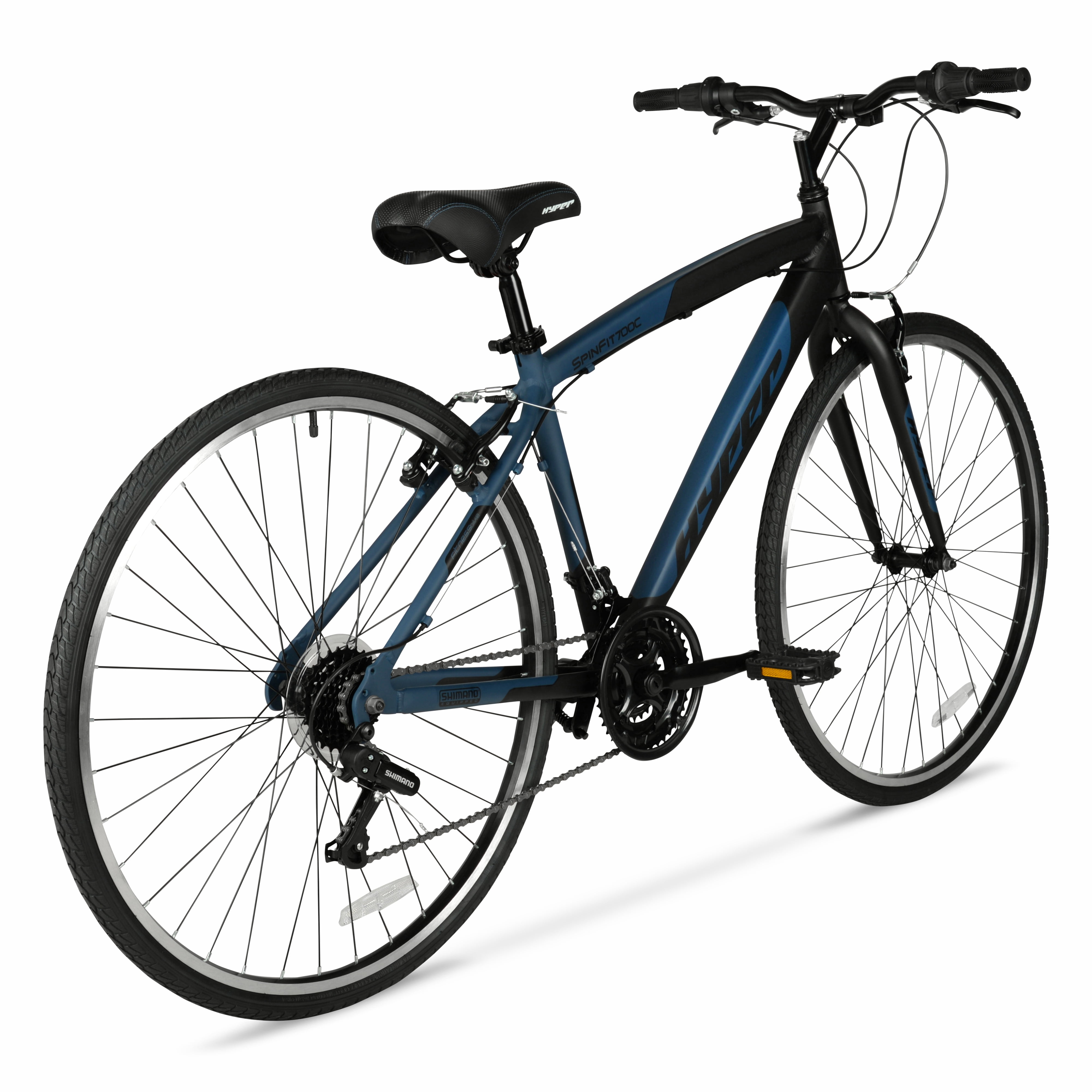 Hyper Bicycle 700c Spin Fit Hybrid Bike, Adults Ages 14+ Years, Black ...